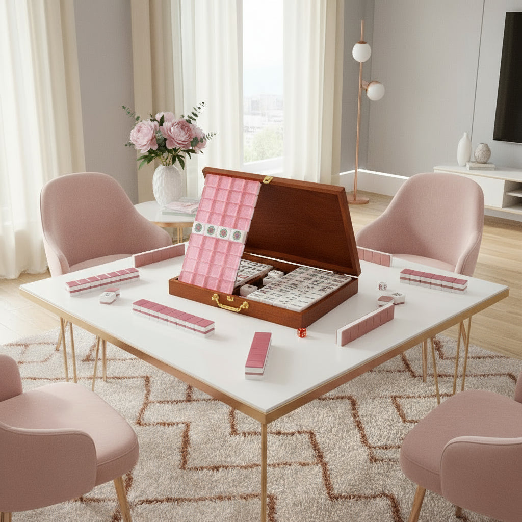Pink Tile Mahjong Set by Chop Suey Club - Asian Lifestyle Boutique ...